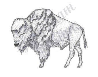 Buffalo Machine Embroidery Design - Etsy