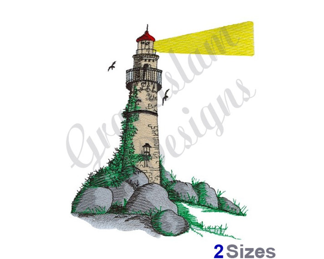 Lighthouse - Machine Embroidery Design - Etsy