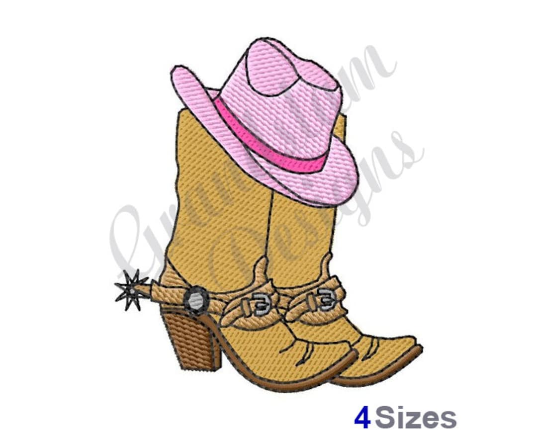 Cowboy Boots & Hat - Machine Embroidery Design, Embroidery Designs ...