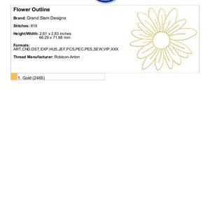 Flower Outline Redwork - Machine Embroidery Design, Embroidery Designs ...