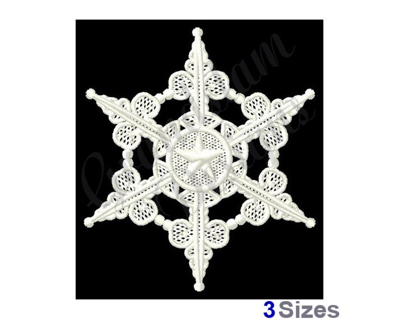 FSL Lace Snowflake Machine Embroidery Design - Etsy