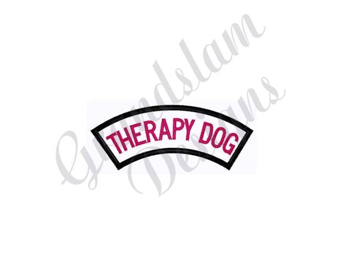 Therapy Dog Patch – Machine Embroidery Design (digital Download) - Etsy