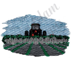 Tractor Plowing Fields - Machine Embroidery Design - Etsy