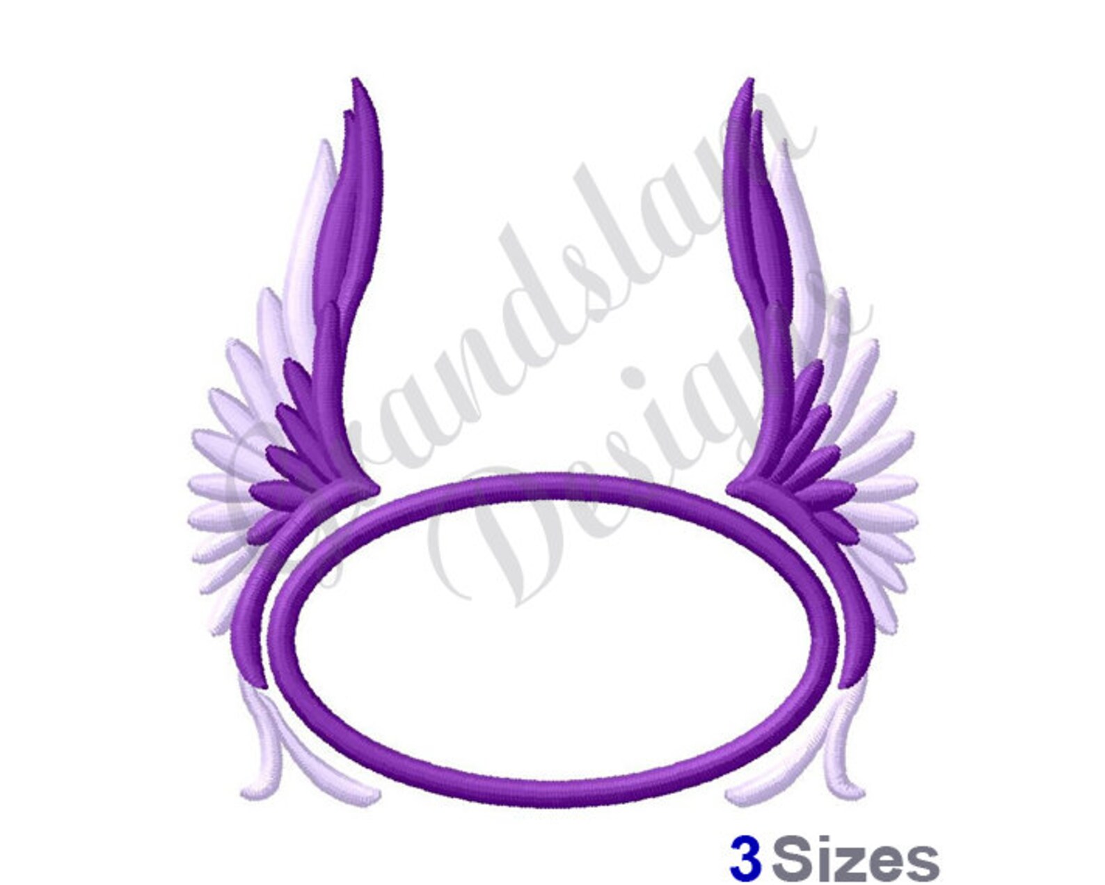 Angel Wings Name Drop Machine Embroidery Design - Etsy
