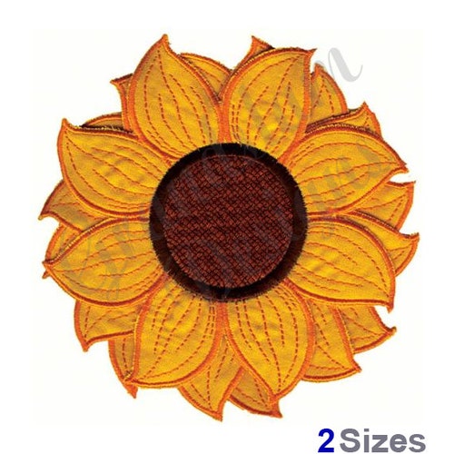 Sunflower 3D Applique Embroidery Design / Machine Embroidery/ | Etsy