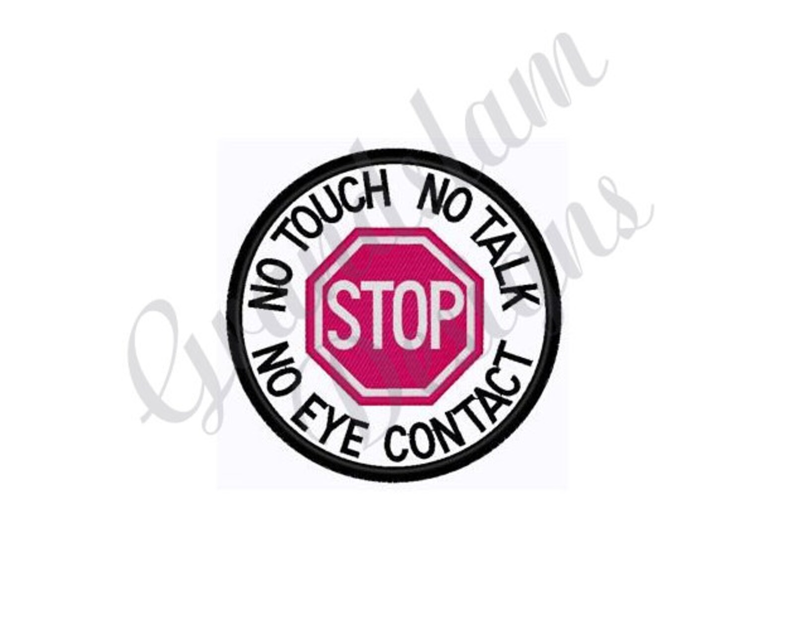 No Touch Patch Machine Embroidery Design Embroidery - Etsy