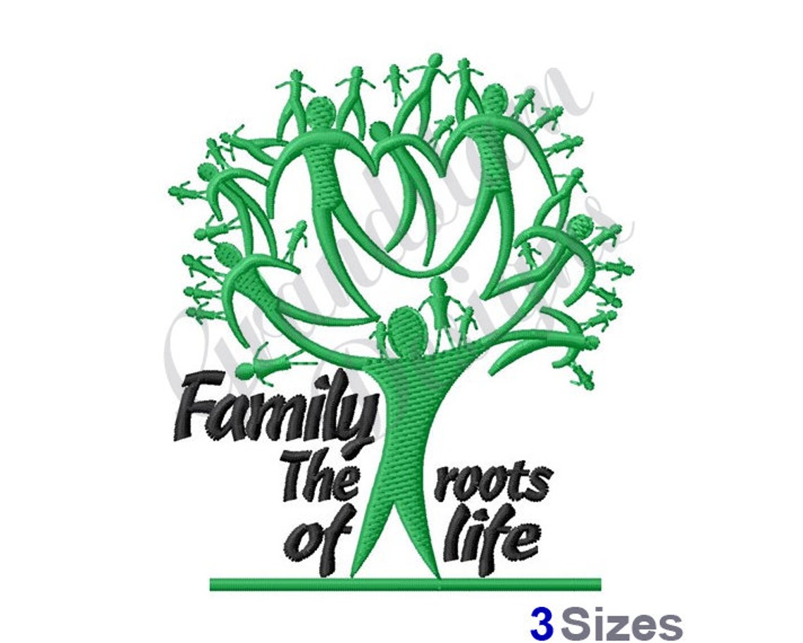 Family Tree Roots Machine Embroidery Design | Etsy