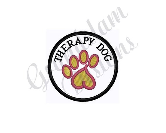 Therapy Dog Patch Machine Embroidery Design Embroidery | Etsy