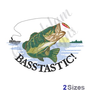 Basstastic! Bass Fishing - Machine Embroidery Design, Embroidery ...