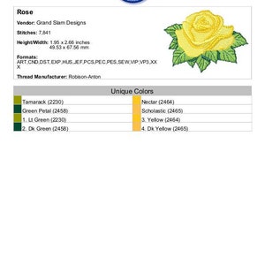Yellow Rose - Machine Embroidery Design, Embroidery Designs, Machine ...