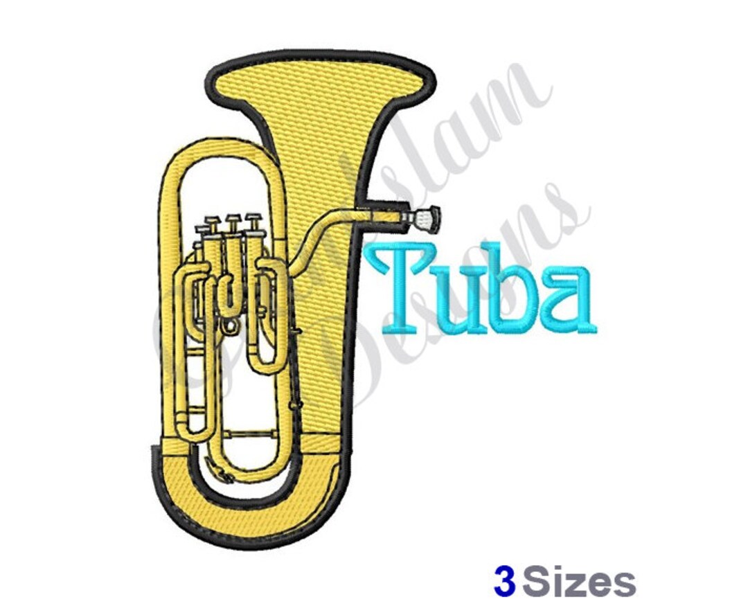 Tuba - Machine Embroidery Design, Embroidery Designs, Machine ...