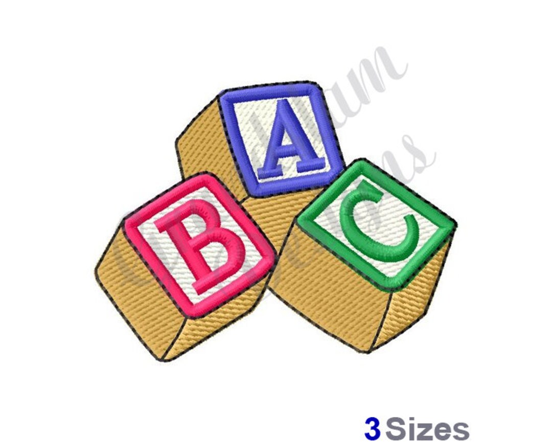 Alphabet Letter Blocks - Machine Embroidery Design - Etsy