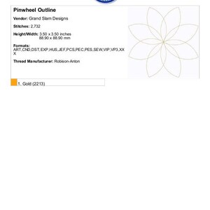 Pinwheel Outline Quilt Block - Machine Embroidery Design, Embroidery ...