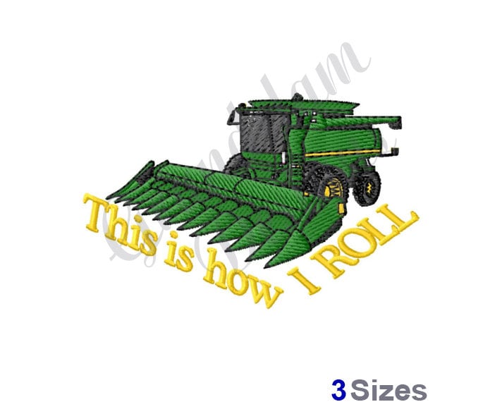 Tractor Combine Machine Embroidery Design Embroidery - Etsy