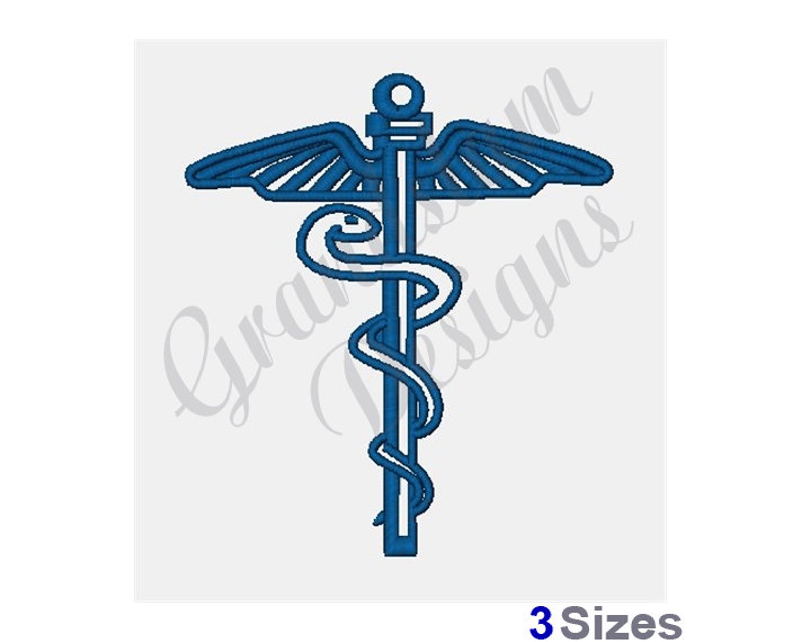Single Snake Caduceus Machine Embroidery Design Embroidery - Etsy