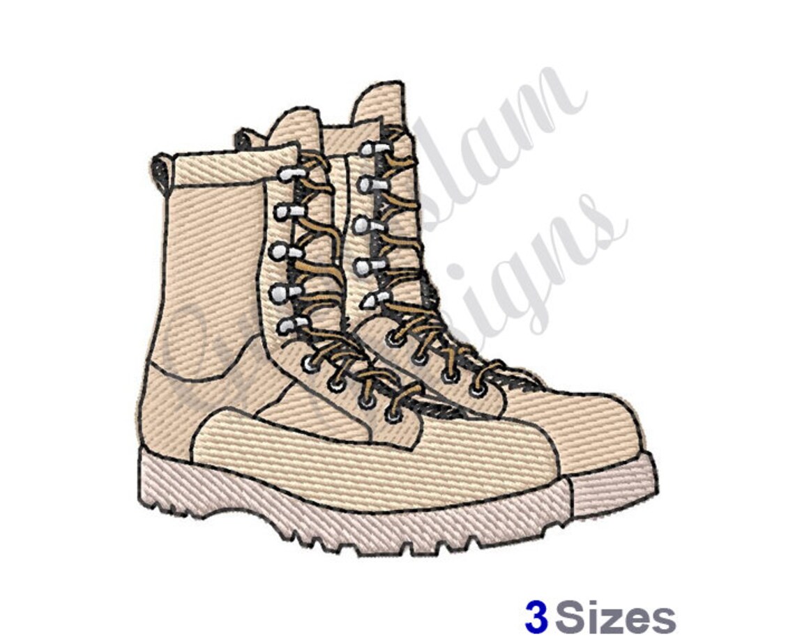 Combat Boots Machine Embroidery Design - Etsy