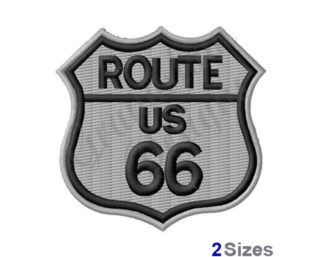 Route 66 Sign - Machine Embroidery Design - Etsy