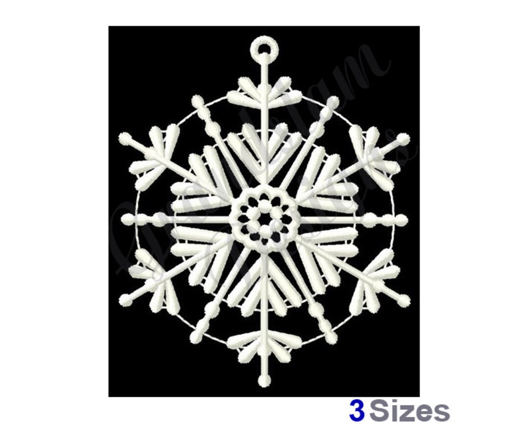 FSL Snowflake Ornament - Machine Embroidery Design, Embroidery Designs ...