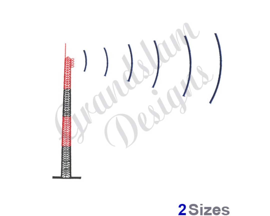 Radio Tower - Machine Embroidery Design - Etsy