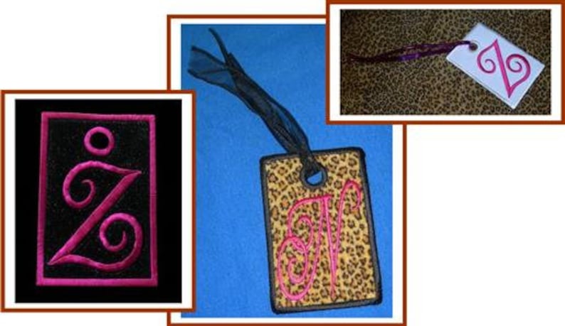 Luggage Tag Border Machine Embroidery Design - Etsy