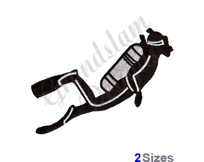 Scuba Diver Machine Embroidery Design - Etsy
