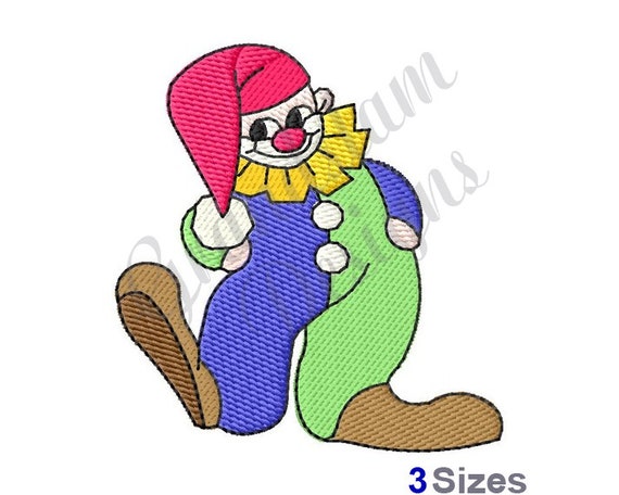 Silly Clown Machine Embroidery Design Embroidery Designs | Etsy
