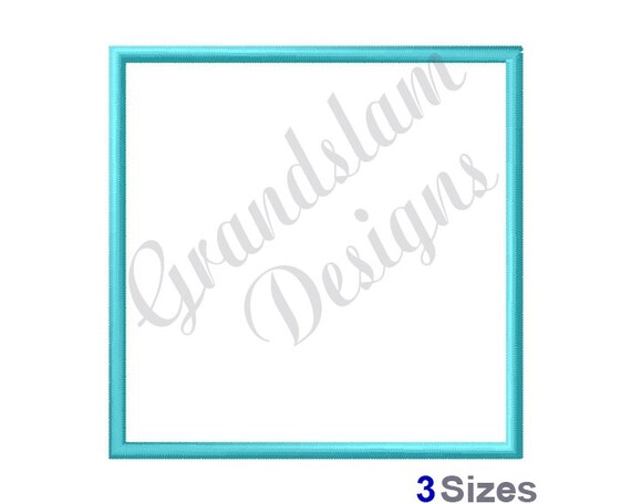 Square outline Machine Embroidery Design | Etsy