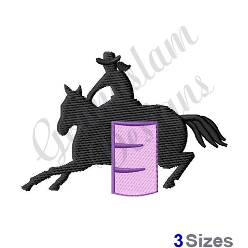 Barrel Racing Horse Rodeo Machine Embroidery Design - Etsy