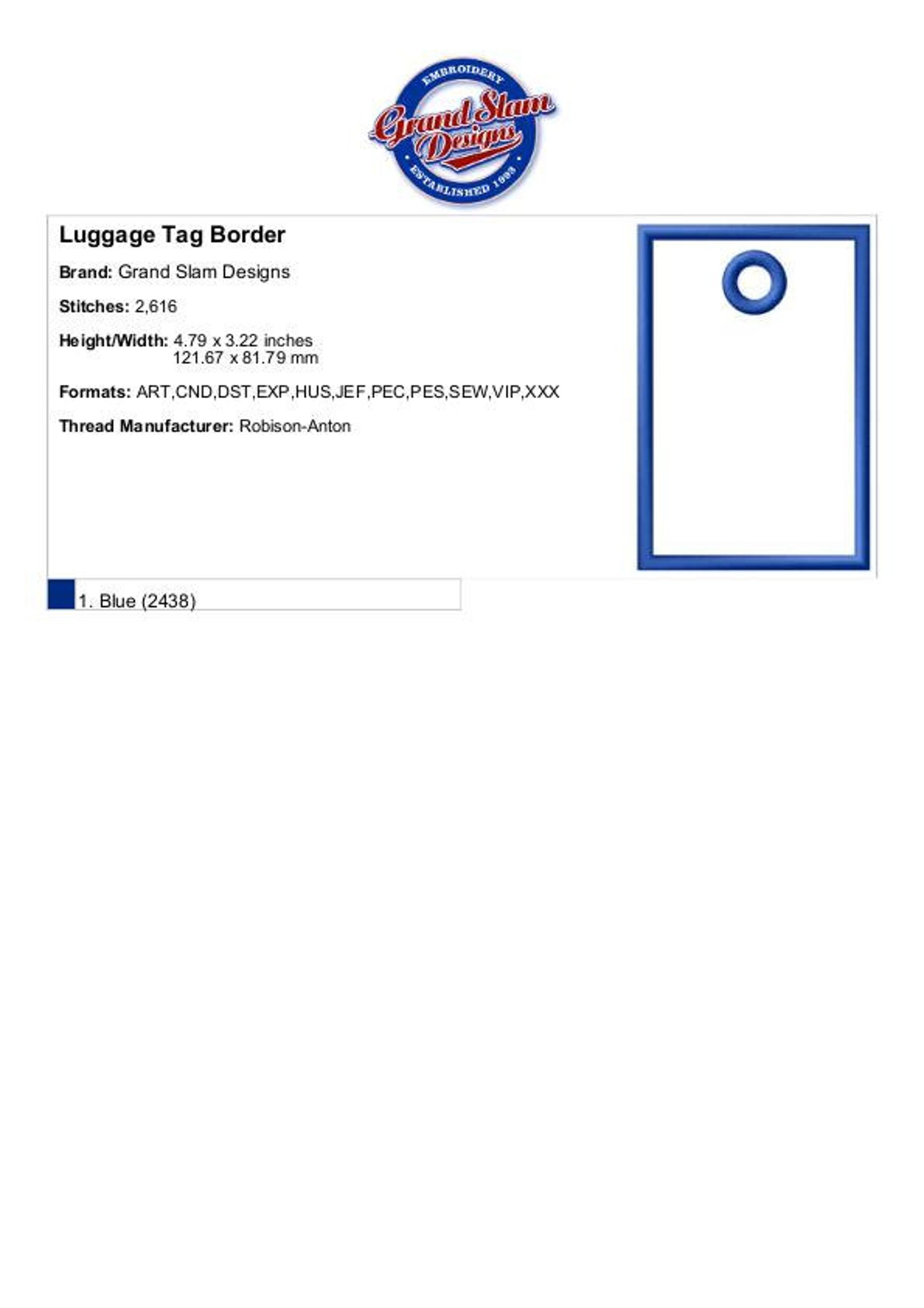 Luggage Tag Border Machine Embroidery Design - Etsy