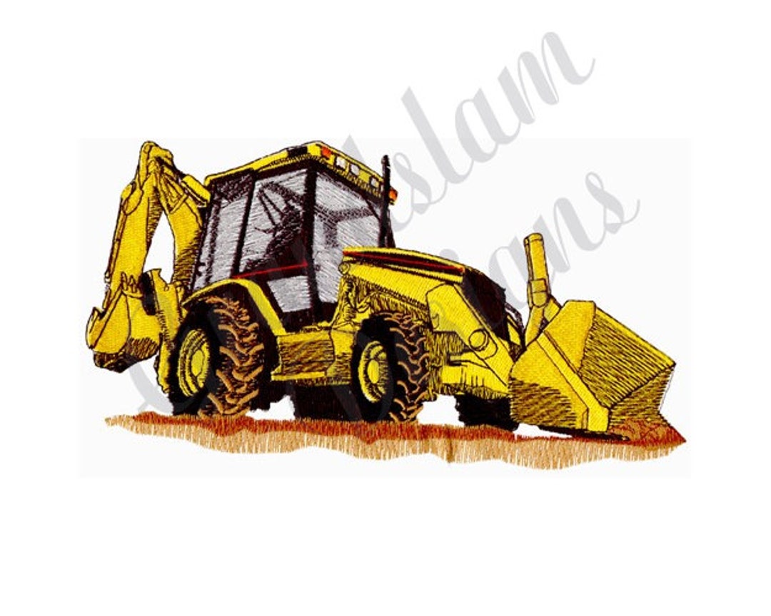 Backhoe Loader - Machine Embroidery Design, Embroidery Designs, Machine ...