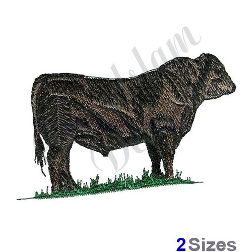 Black Bull Machine Embroidery Design Animal Embroidery - Etsy