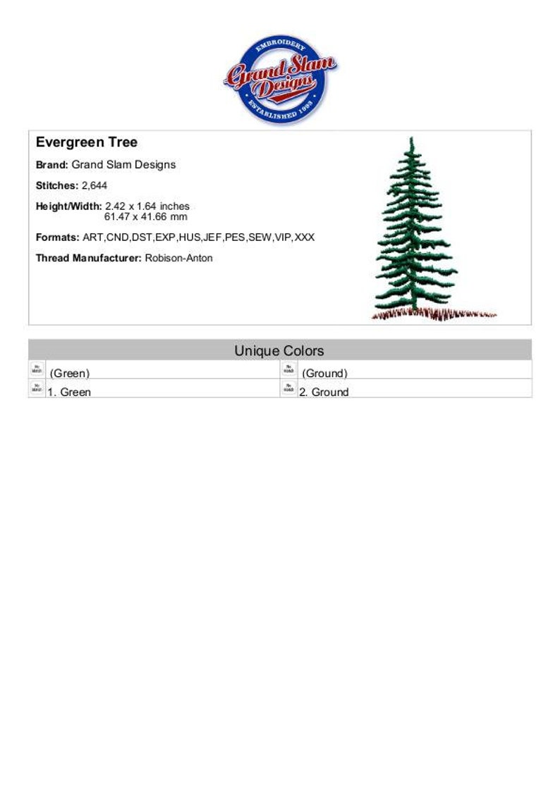 Evergreen Tree - Machine Embroidery Design, Embroidery Designs, Machine ...