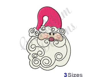 Santa Claus Machine Embroidery Design Christmas Santa Head - Etsy