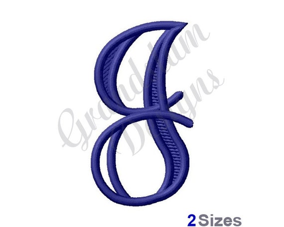 Vine Monogram J Machine Embroidery Design | Etsy
