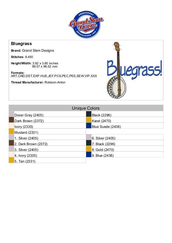 Bluegrass Banjo - Machine Embroidery Design - Etsy