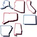 50 State Outlines in 2 Sizes Machine Embroidery Design, Embroidery ...
