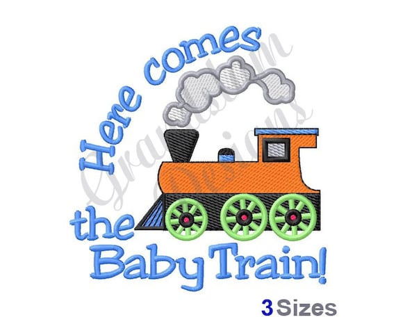 Baby Train Machine Embroidery Design Embroidery Designs - Etsy