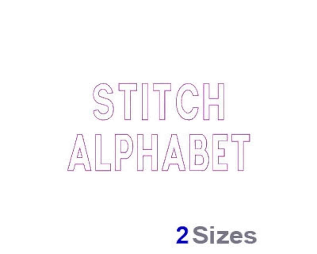 Stitch Alphabet Machine Embroidery Font - Etsy