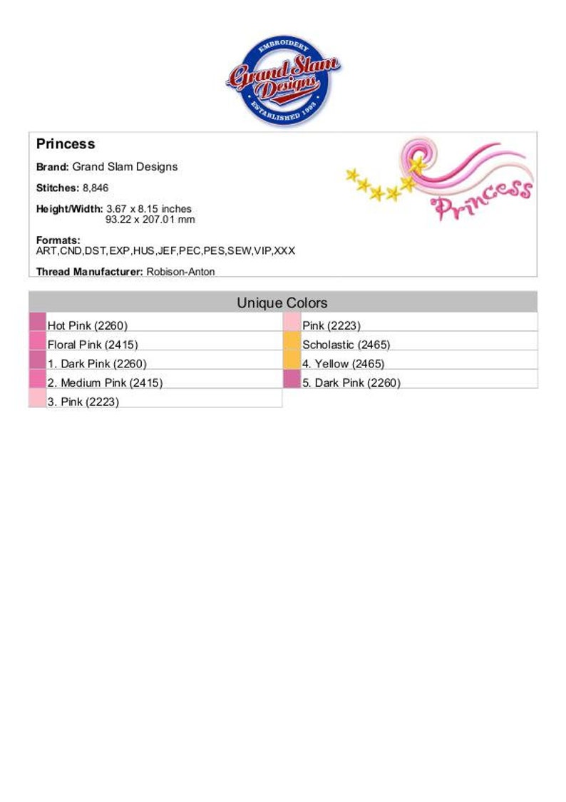 Little Princess Machine Embroidery Design - Etsy