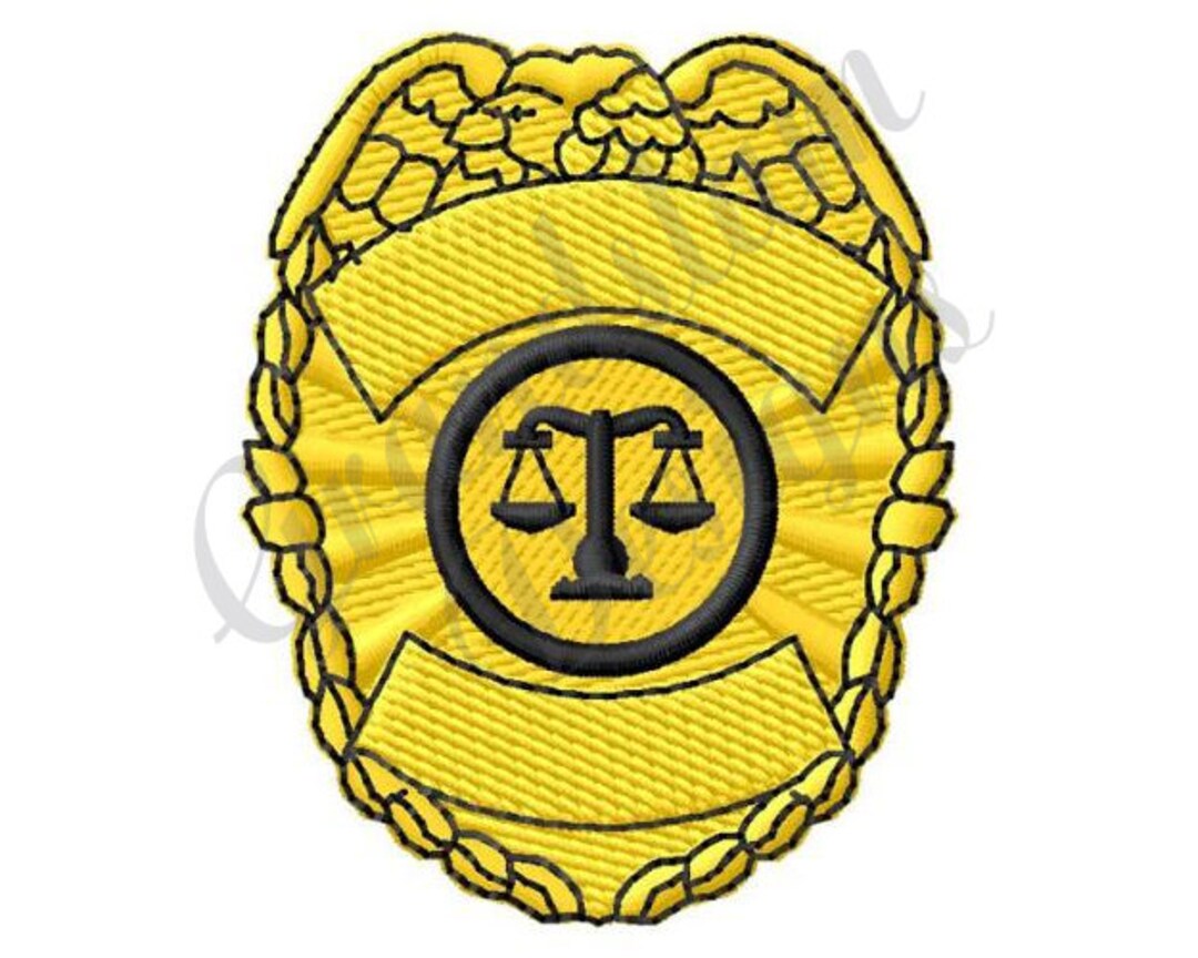 Police Badge - Machine Embroidery Design - Etsy