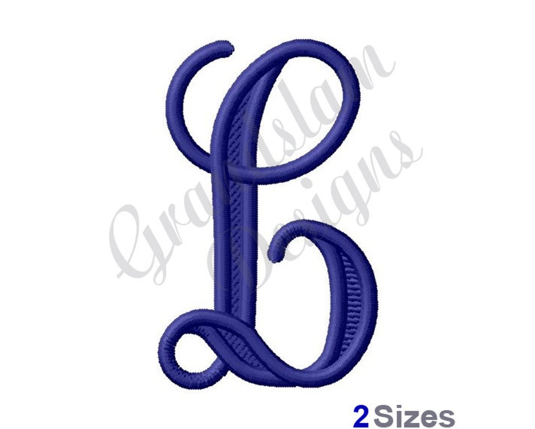 Vine Monogram Letter L - Machine Embroidery Design - Etsy