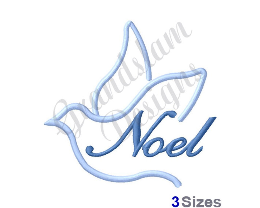 Noel Dove Outline - Machine Embroidery Design - Etsy