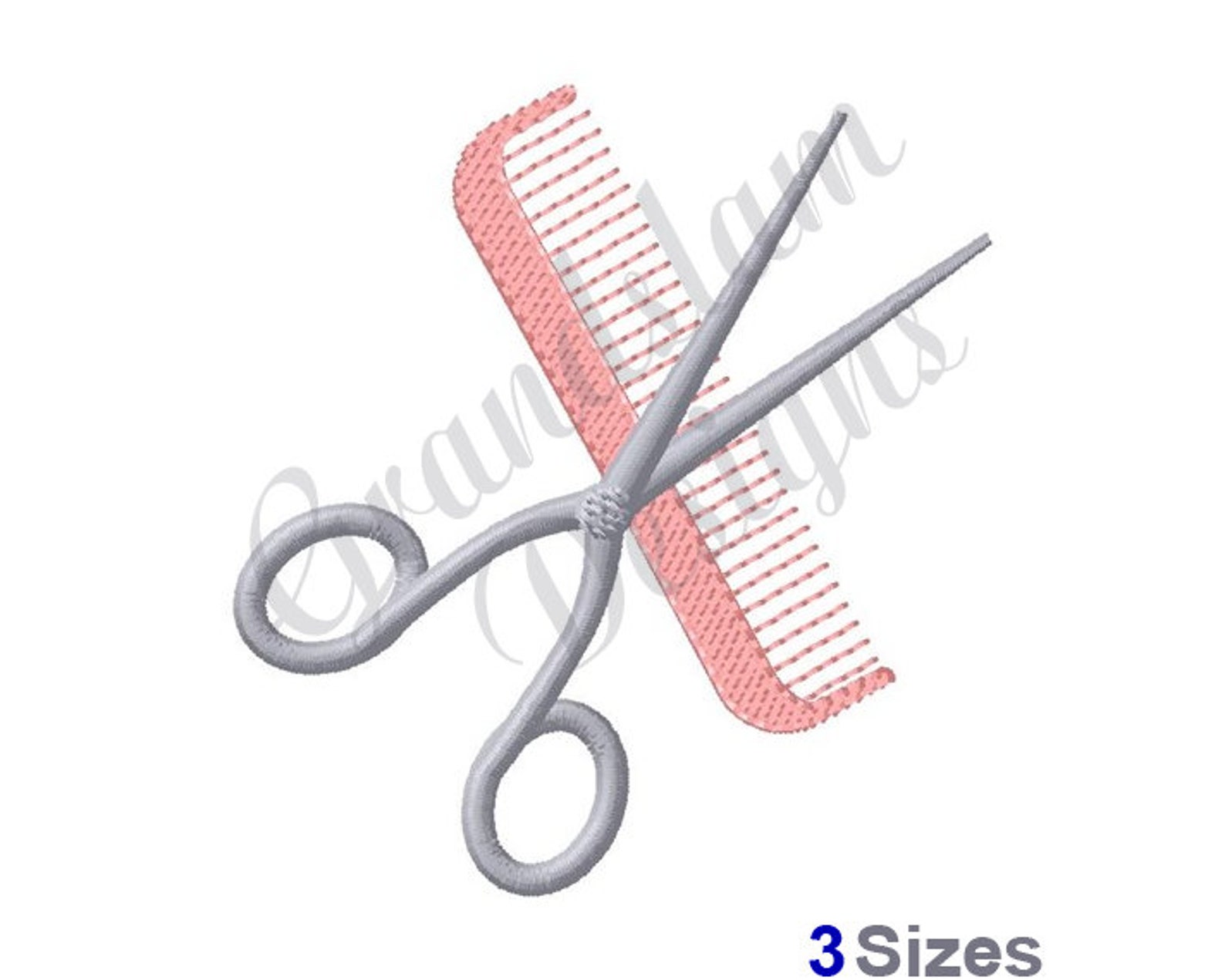 Scissors & Comb Machine Embroidery Design - Etsy
