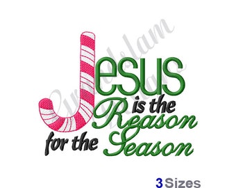 Jesus is the Reason Machine Embroidery Design - Etsy