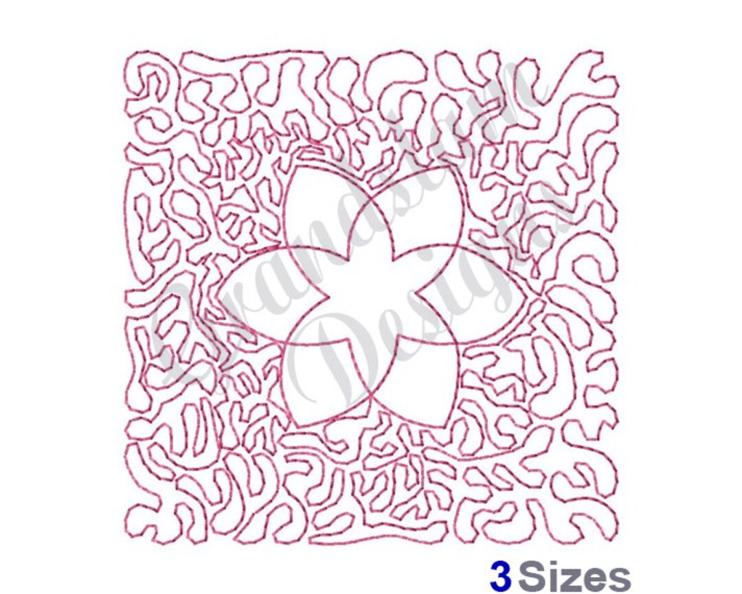 Flower Stipple Quilt - Machine Embroidery Design, Embroidery Designs ...