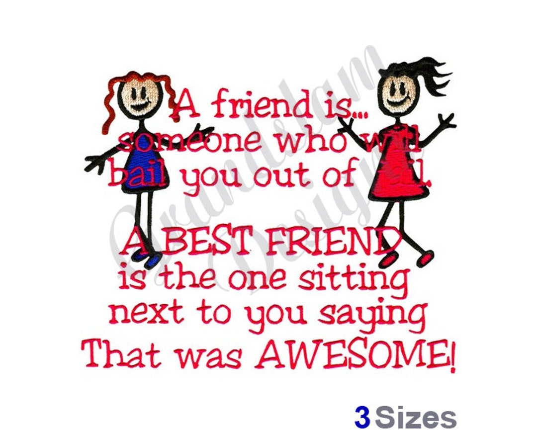 Best Friends - Machine Embroidery Design, Embroidery Designs, Machine ...