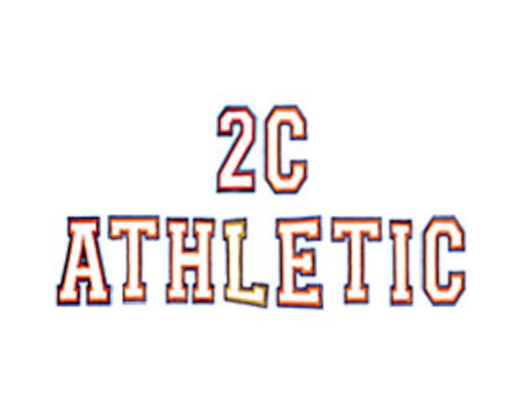 Two Color Athletic Embroidery Font Set - Sports Machine Embroidery ...