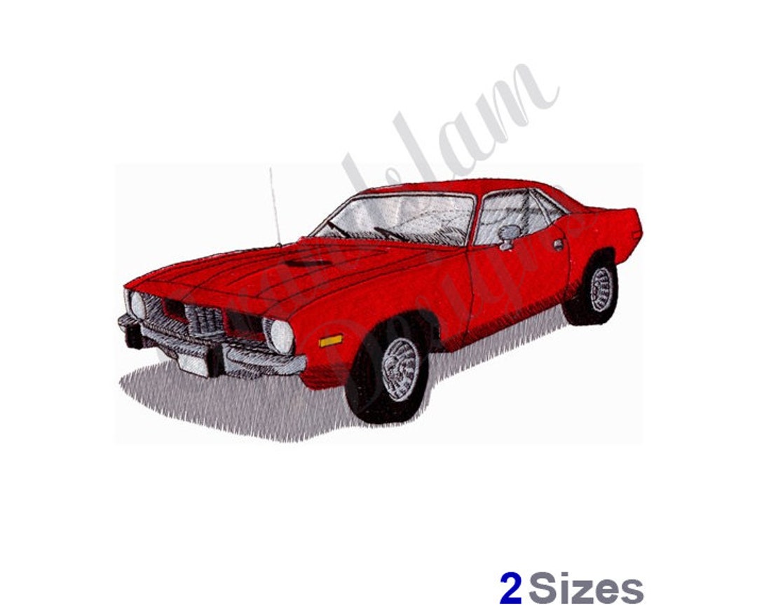 Classic Muscle Car - Machine Embroidery Design - Etsy