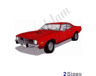 American Muscle Car. Machine Embroidery Design. Sports Car Embroidery ...