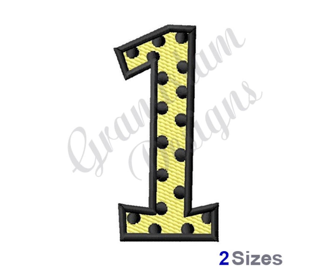 Polka Dot Number 1 - Machine Embroidery Design - Etsy